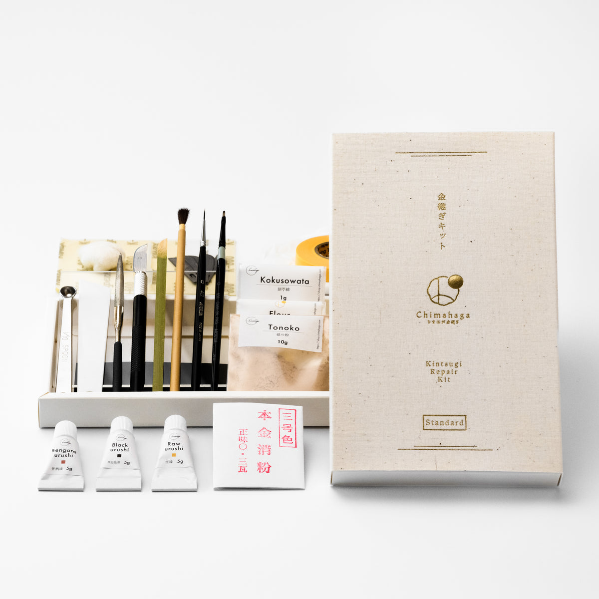 Traditional Kintsugi Repair Kit - Standard - Food Safe, Genuine Gold ...