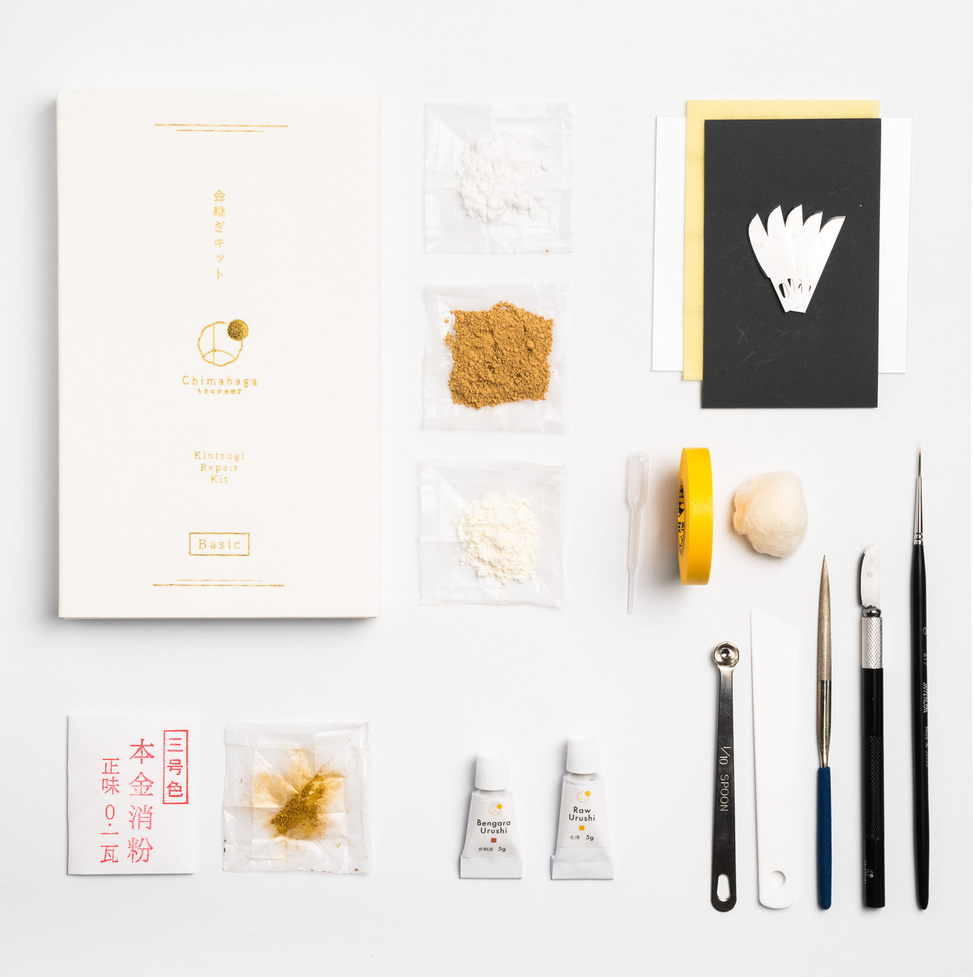 Traditional Kintsugi Repair Kit - Basic - Food Safe, Genuine Gold ...