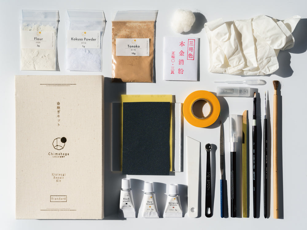 Traditional Kintsugi Repair Kit - Standard - Food Safe, Genuine Gold ...