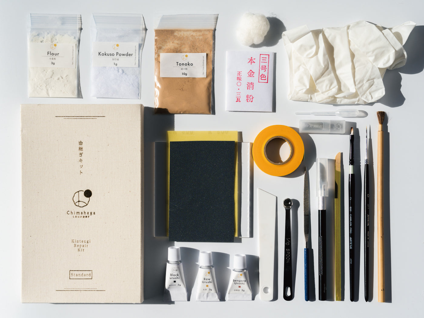 Traditional Kintsugi Repair Kit - Standard - Food Safe, Genuine Gold ...