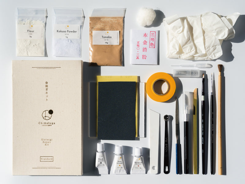 Traditional Kintsugi Repair Kit - Standard - Food Safe, Genuine Gold ...